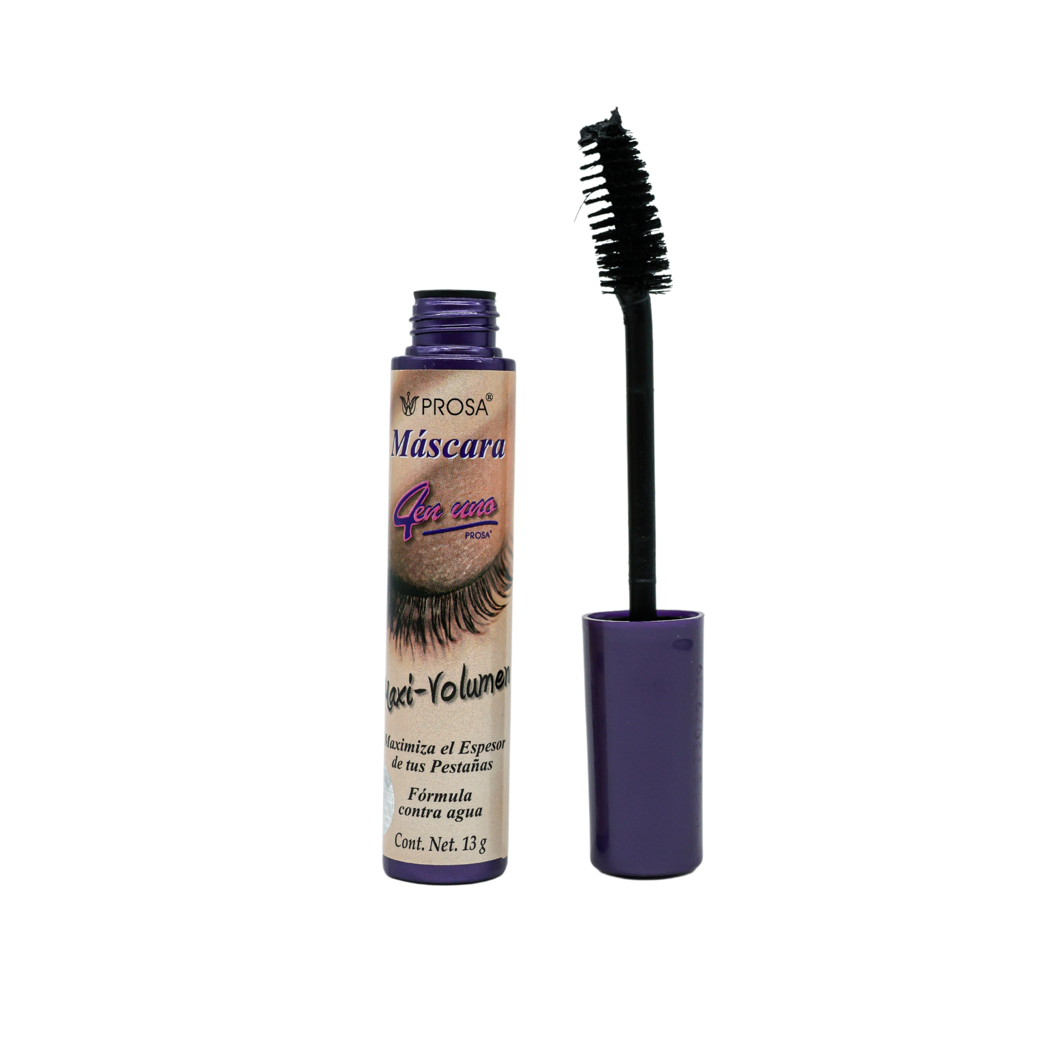 RIMEL MAXI-VOLUMEN NEGRO 4 EN 1 PROSA - Kisha Beauty Supply México
